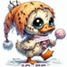 Cute Spooky Duck With Lollipop Clipart, Halloween Duckling JPG, Spooky ...