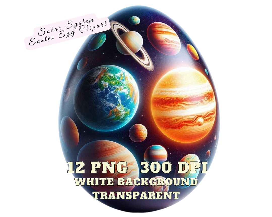 Solar System Easter Egg Clipart, Dreamy Solar System Easter Eggs ...