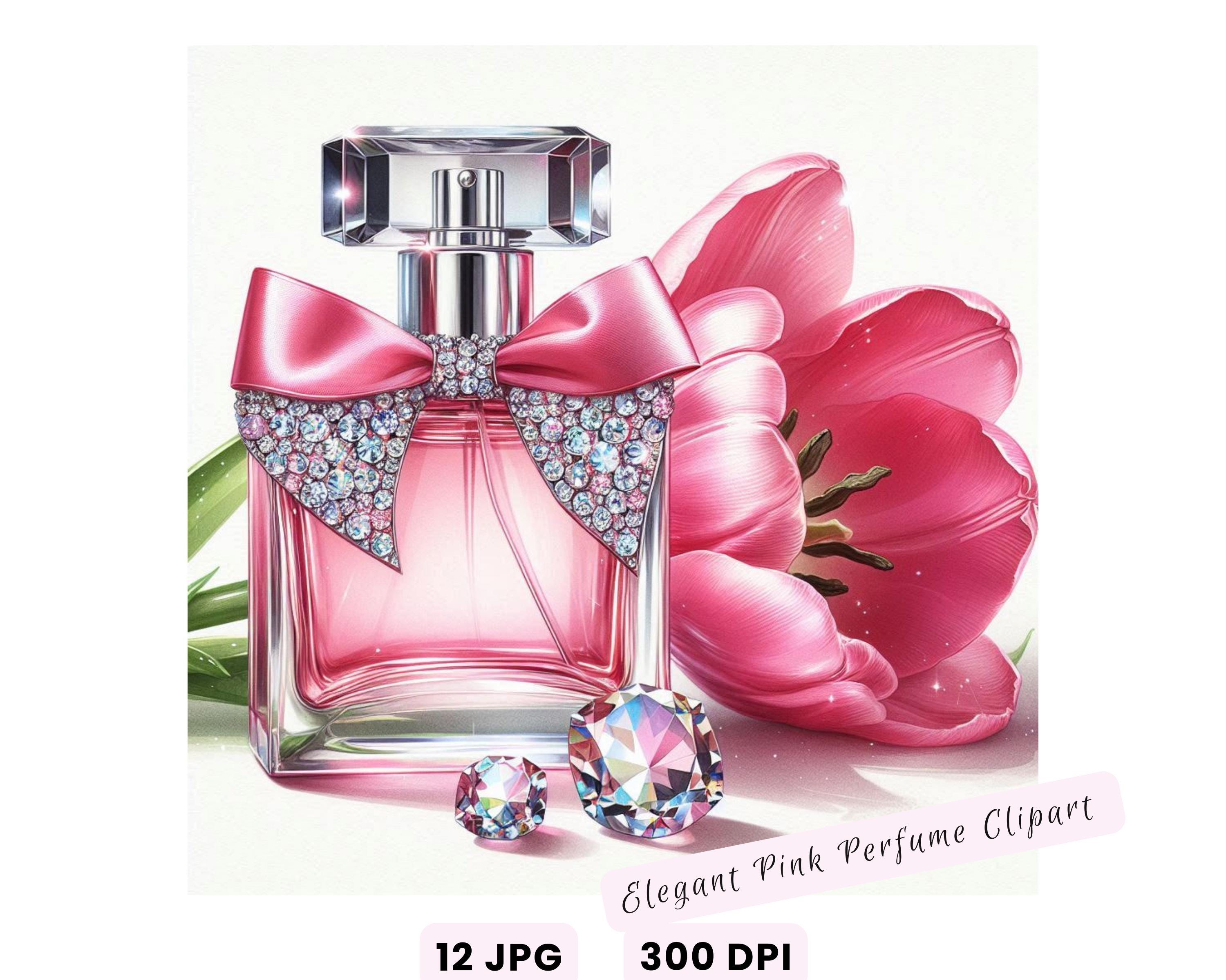 Perfume Clip Art, Parfum Clipart, Luxury Designer Perfume Bottle JPG ...