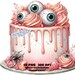 Halloween Cake Clipart, Spooky Dessert Clipart, Spooky Pink Halloween ...