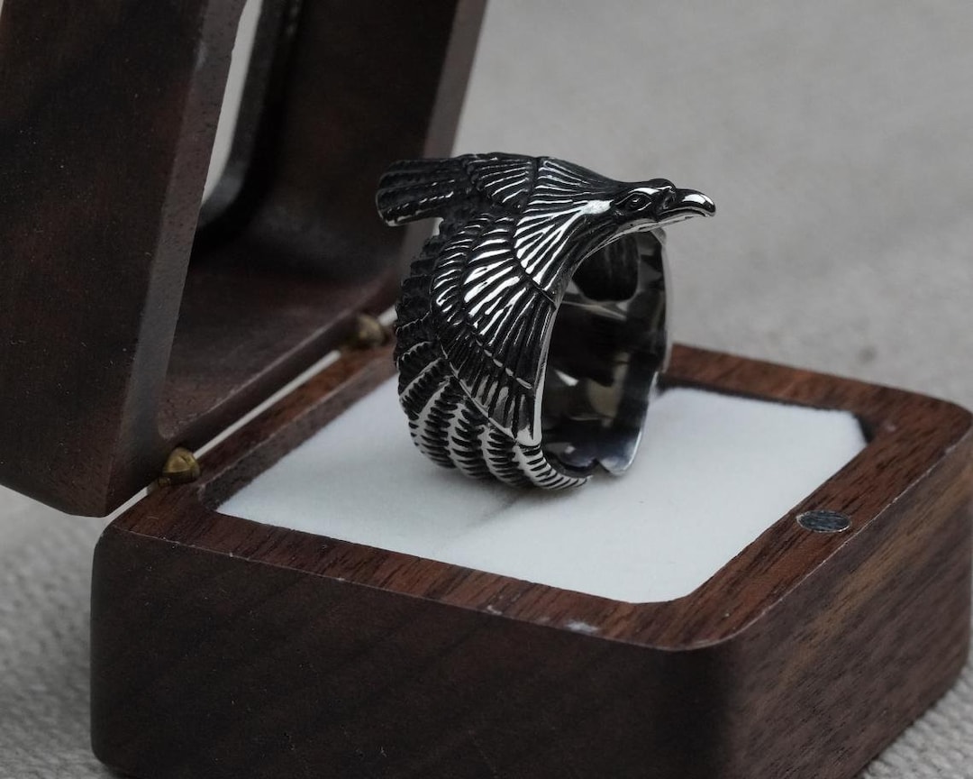 Viking Odin Raven Ring Norse Mythology Jewelry for Men and Women ...