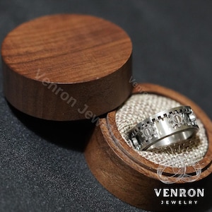 Silver Gear Spinner Ring - Stainless Steel Men's Gear Ring, Gearhead ...