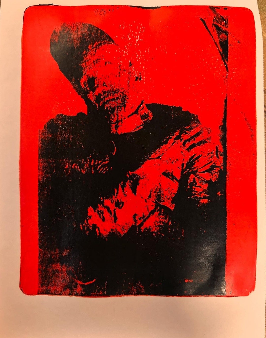 The Mummy Gel Block Monoprint 8x10 Print on 9x12 Paper - Etsy