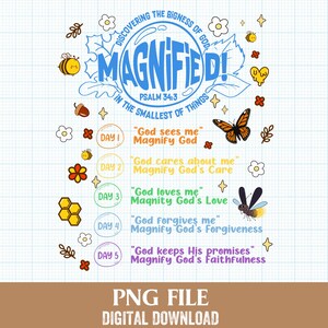 Magnified Png, Vacation Bible School Png, VBS 2025 Png, Summer Bible ...
