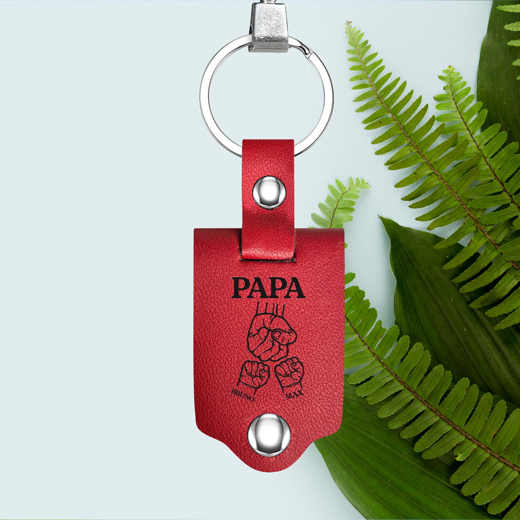 Personalized Photo Album Leather Keychain for Dad, Drive Safe Daddy ...