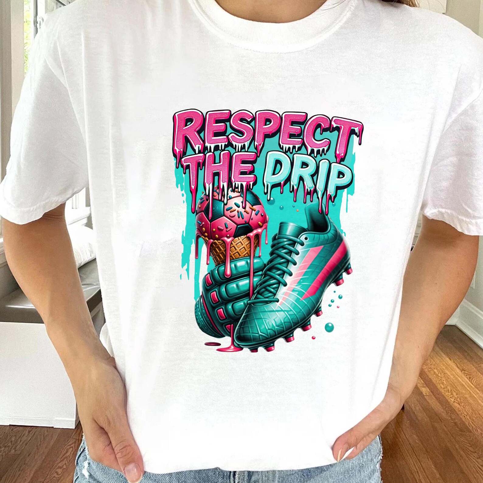 Respect the Drip Soccer PNG, Soccer Drip PNG, Ice Cream Drip Png, Game ...