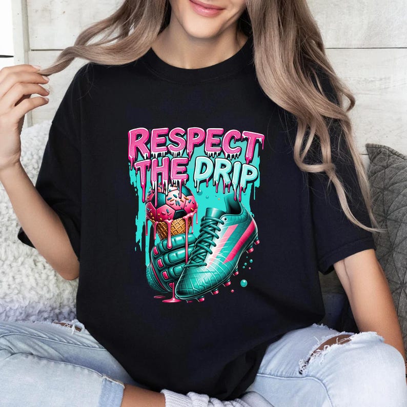 Respect the Drip Soccer PNG, Soccer Drip PNG, Ice Cream Drip Png, Game ...