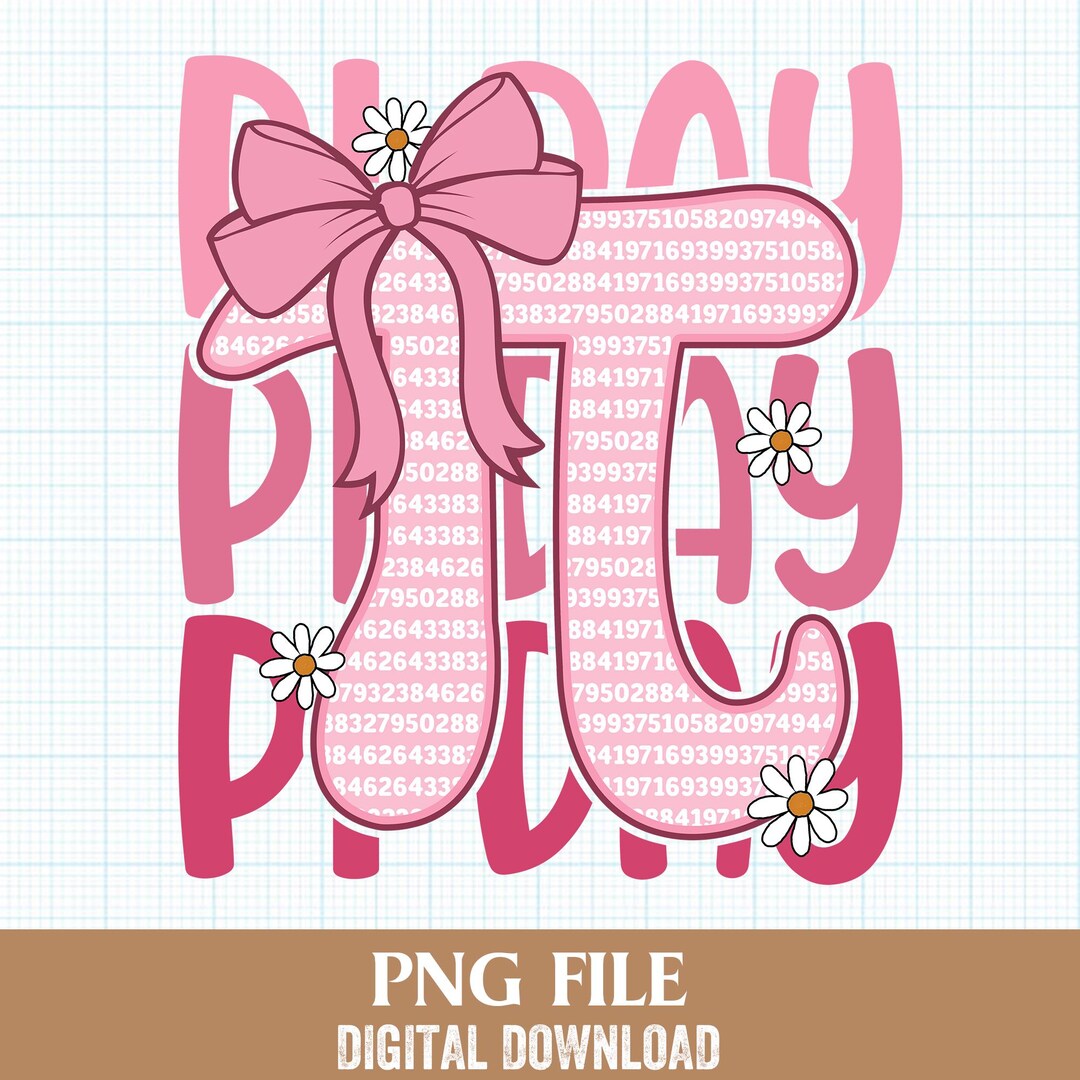 Pink Pi Day Coquette PNG, 3.14 Day PNG, Teacher Math PNG, Pi Day Bow ...