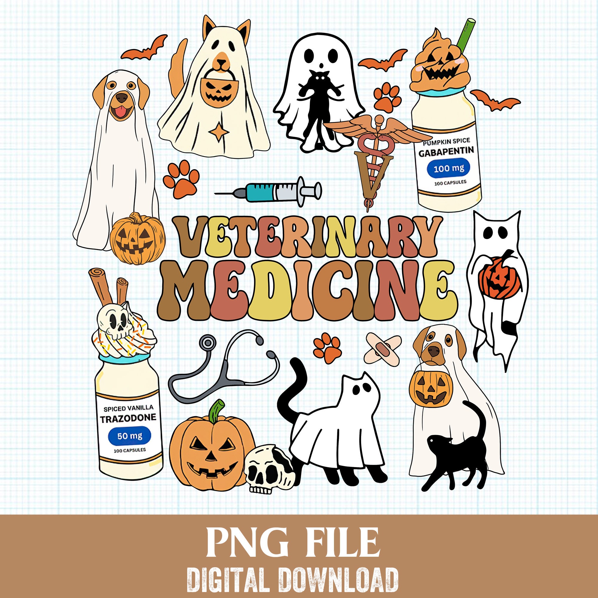 Veterinary Medicine Halloween Png, Vet Tech Halloween Png, Halloween ...