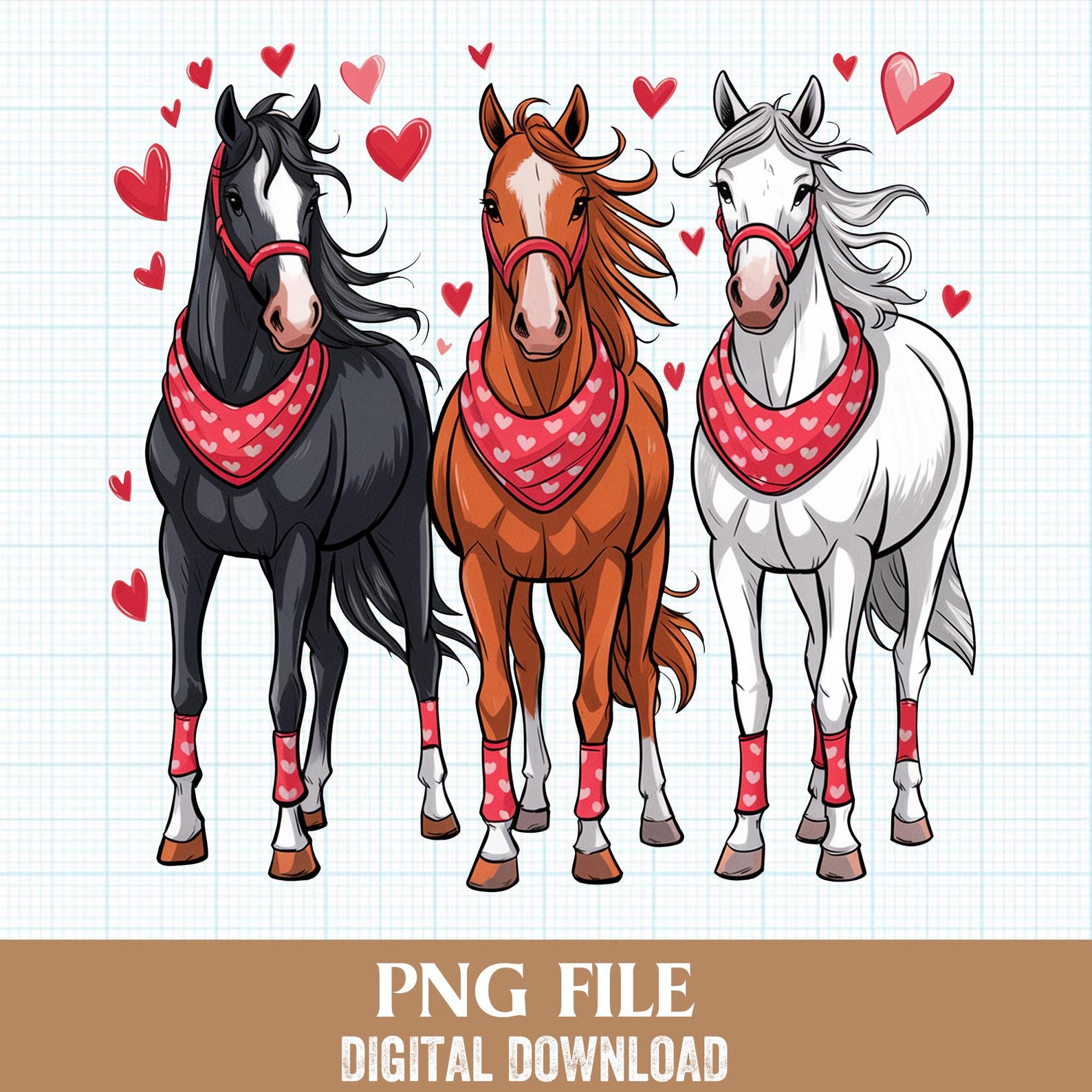 Valentine Horse PNG, Valentines Day Png, Horse Lover Png, Western ...