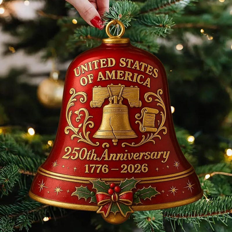 Us 250th Anniversary Bell Ornament - Etsy