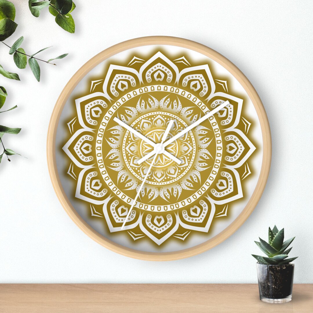 Islamic Art Wall Clock, Modern Muslim Home Decor, Traditional Arabic ...