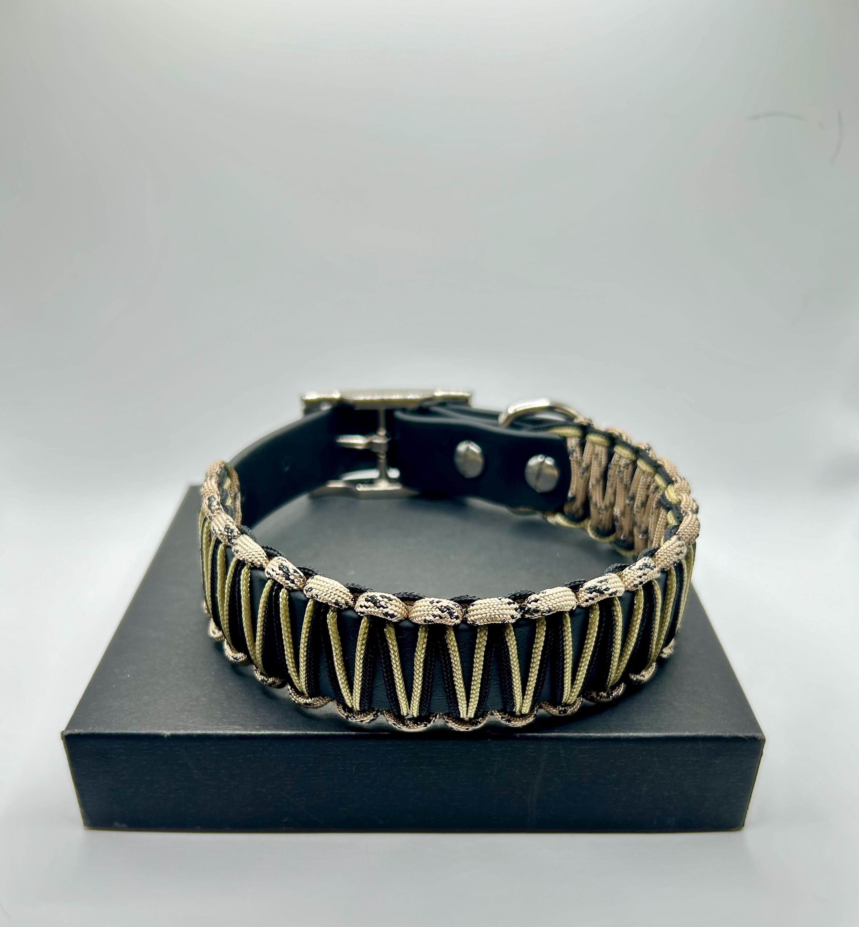Biothane X Paracord “ Matalic Tan” Dog Collar - Etsy