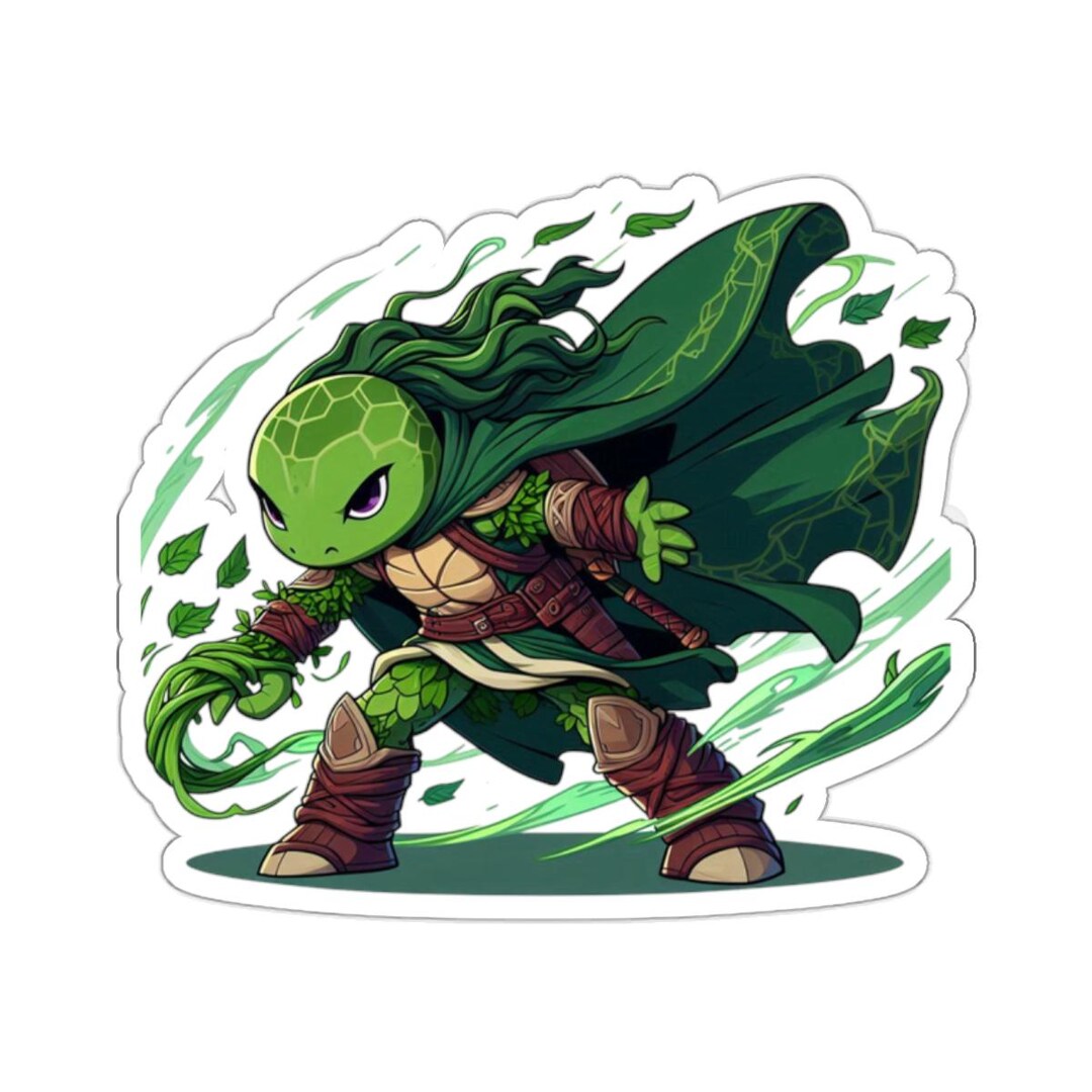 Turtle Druid Stickers, TTRPG, Dnd Decal, Gaming Fantasy Gift, F - Etsy