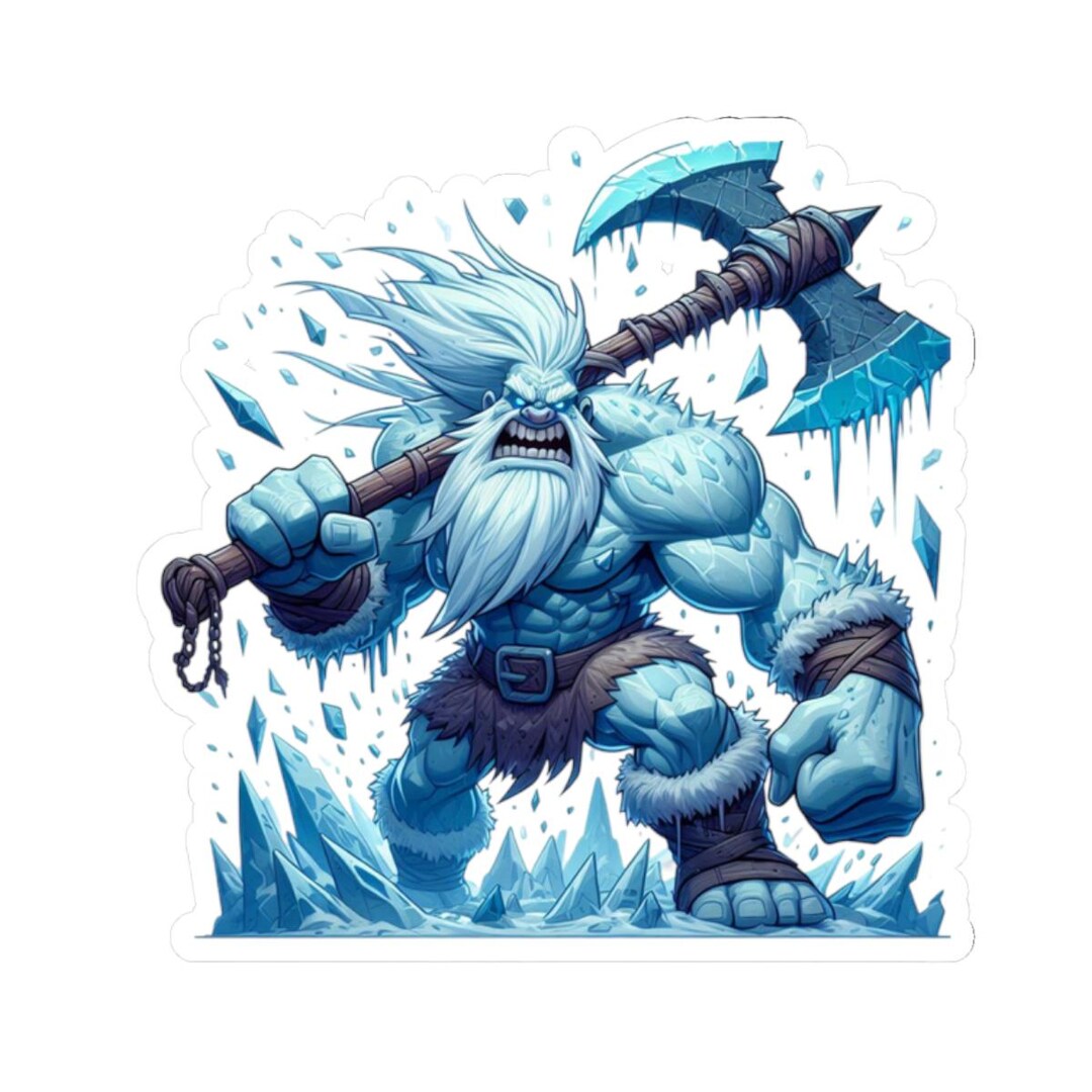 Frost Giant, Fantasy Monster Decals, White & Transparent, Dnd TTRPG ...