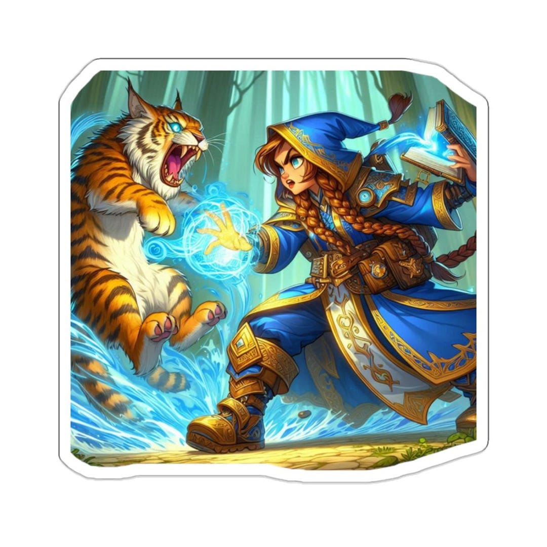 Playable TTRPG, Dwarf Wizard, Dnd Characters, Kiss-cut Stickers ...