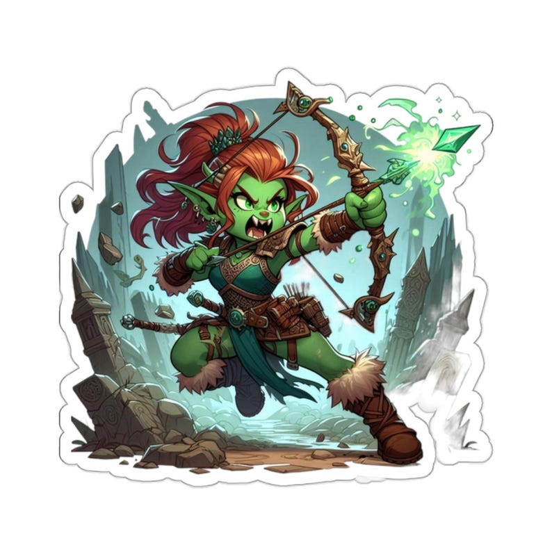 Orc Fighter Sticker: Dnd Gaming Decal, Fantasy Art Merch - Etsy