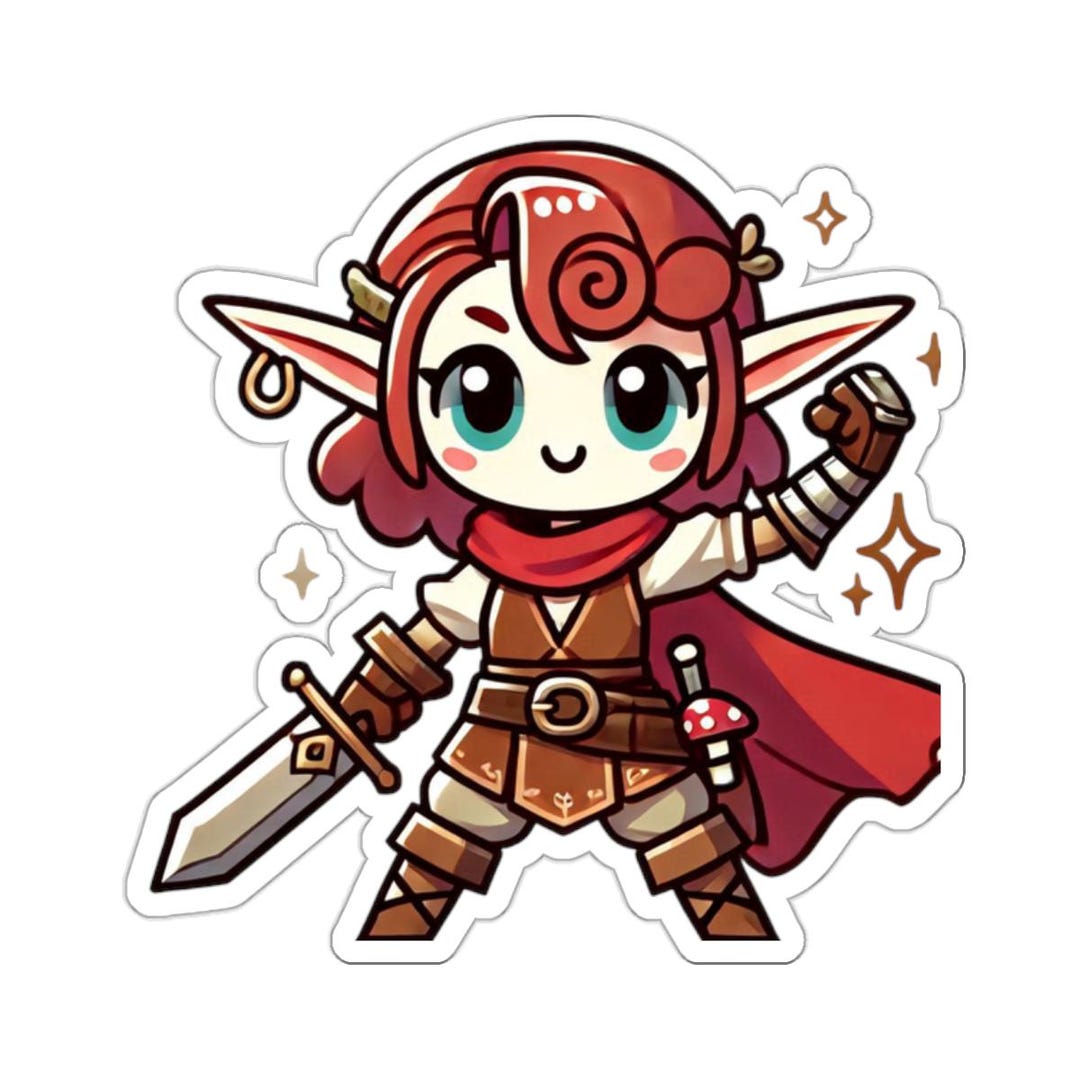 Elf Fighter Cute Playable Characters TTRPG RPG High Fantasy Dnd Cute ...