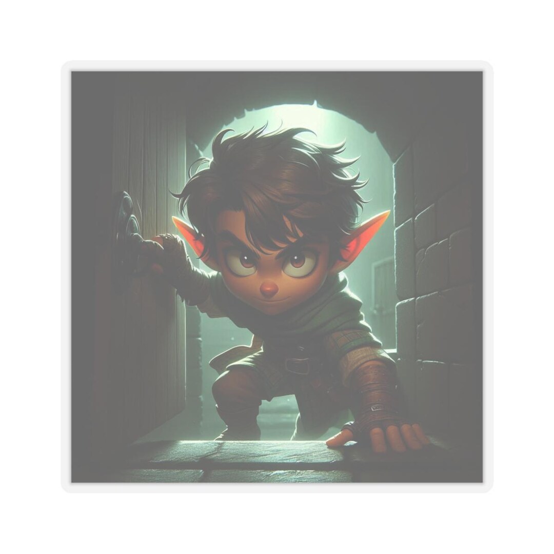 Halfling Rogue Sticker, D&D Decal, TTRPG, Gaming Fan Gift, Fantasy Art ...