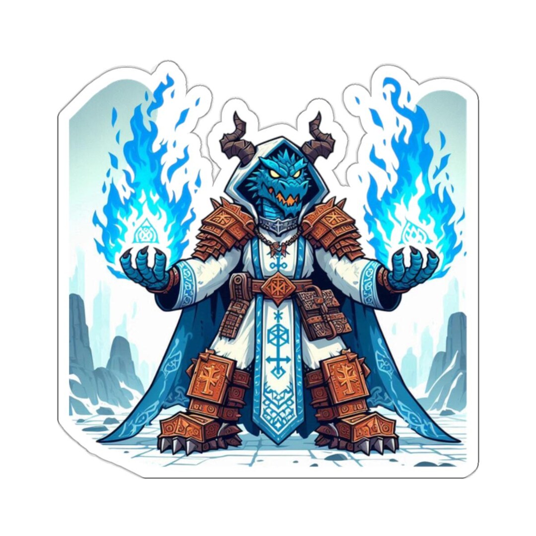 Dragonborn Cleric Sticker: Fantasy TTRPG Gamer Decor - Etsy
