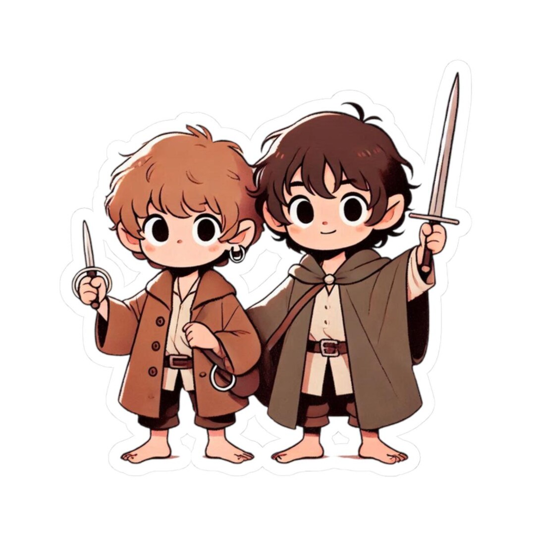 LOTR Inspired Decals, Merry and Pippin, Laptop Decals, Cute Characters ...