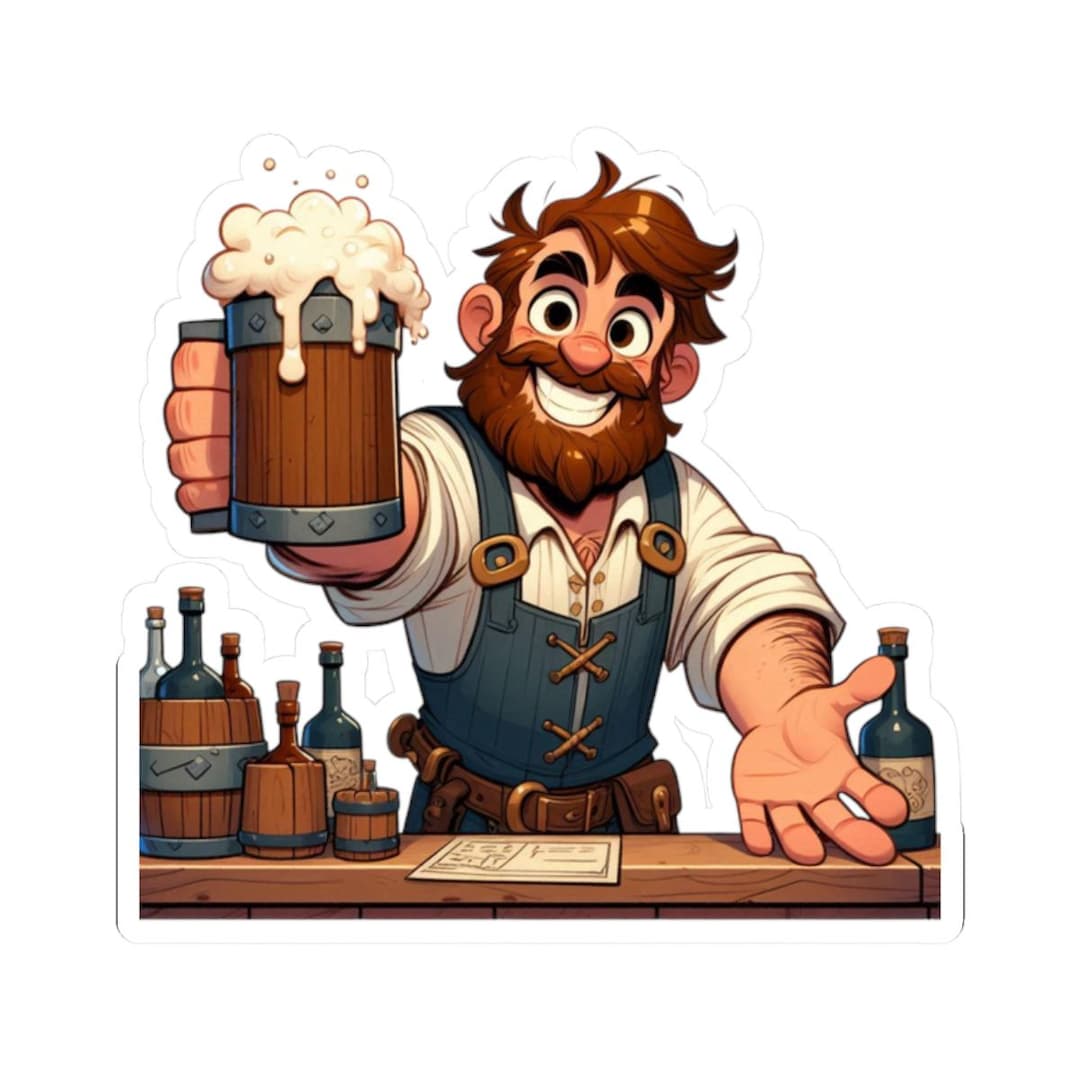 Barkeep Non-playable Character Decal Stickers for Dnd, TTRPG Players ...