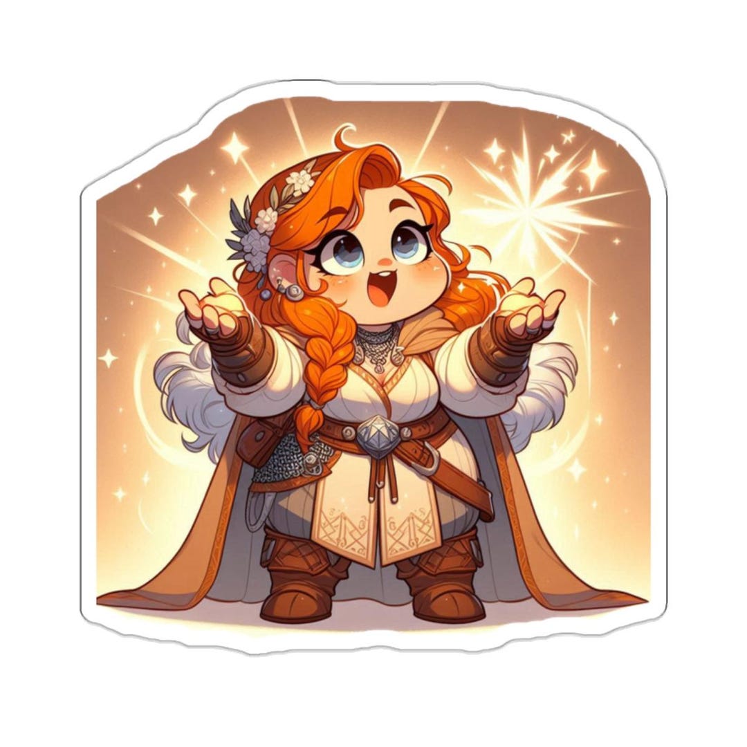 Playable TTRPG, Dwarf Paladin, Dnd Characters, Kiss-cut Stickers ...