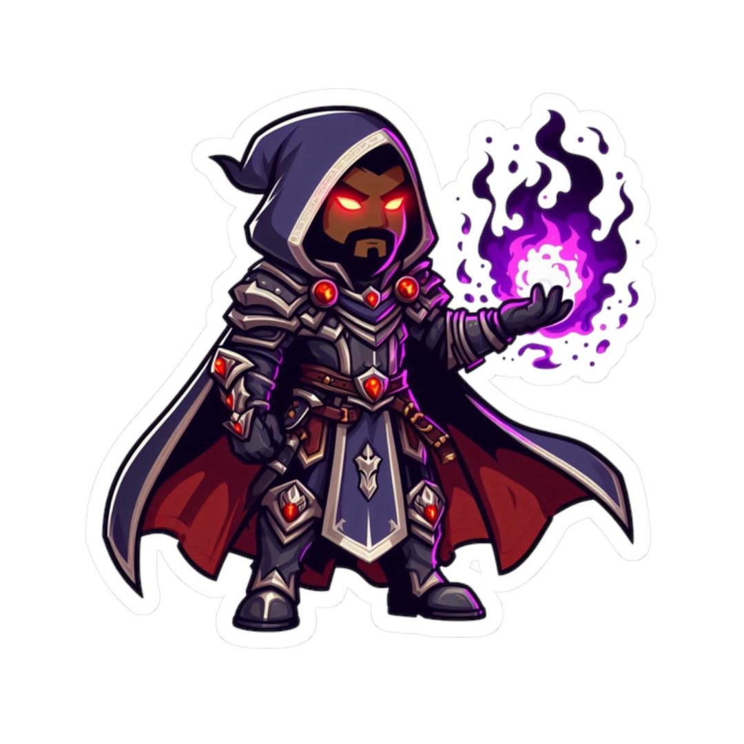 Infernal Warlock Sticker: Fiery RPG Character Decal - D&D Gift - Etsy