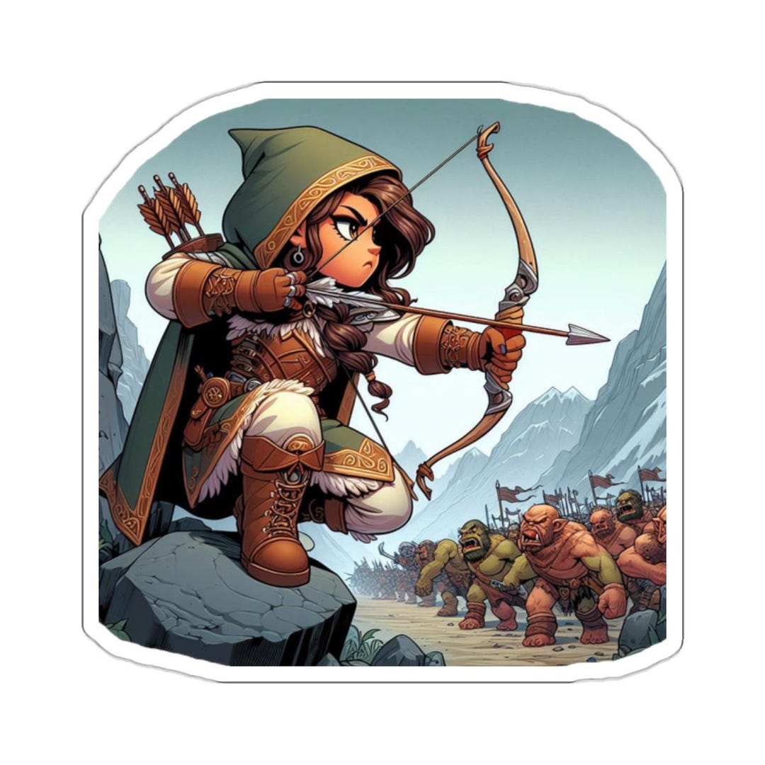 Playable TTRPG, Dwarf Ranger, Dnd Characters, Kiss-cut Stickers ...