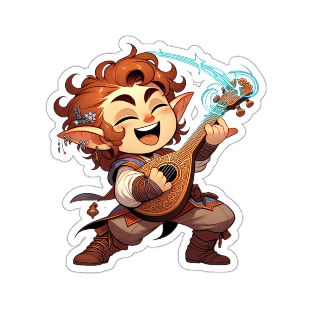 Gnome Bard Decal, Different Character Classes for TTRPG and Dnd Fans ...