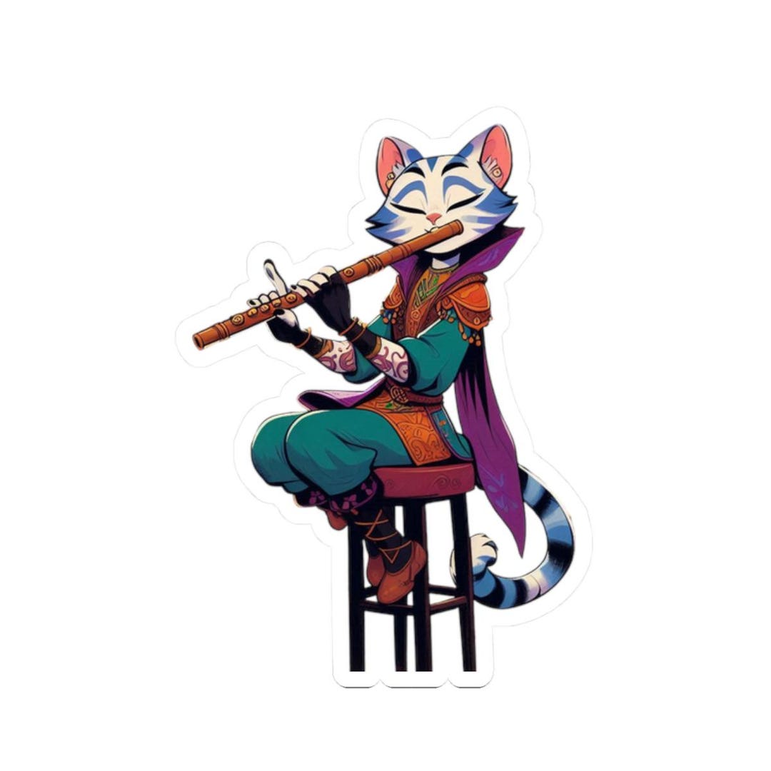 Catperson Bard Stickers, TTRPG, Dnd Decal, Gaming Fantasy Gift, M - Etsy
