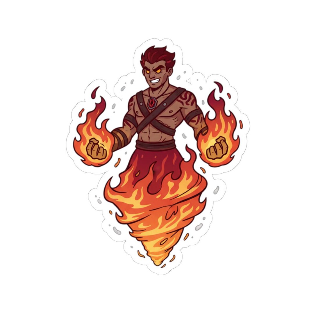 Fire Elementborn Druid Stickers, TTRPG, Dnd Decal, Gaming Fantasy Gift ...