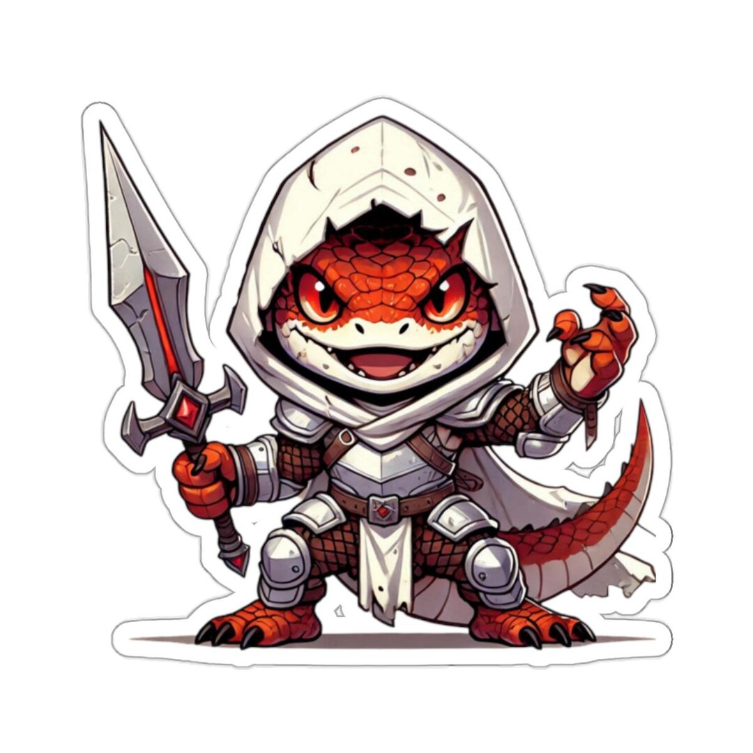 Kobold Paladin Sticker, D&D Decal, TTRPG, Gaming Fan Gift, Fantasy Art ...