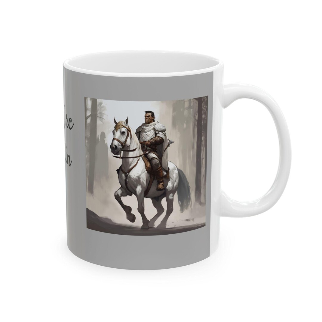 Half-orc Paladin Ceramic Mug Dnd TTRPG Fantasy Character Coffee Cup for ...