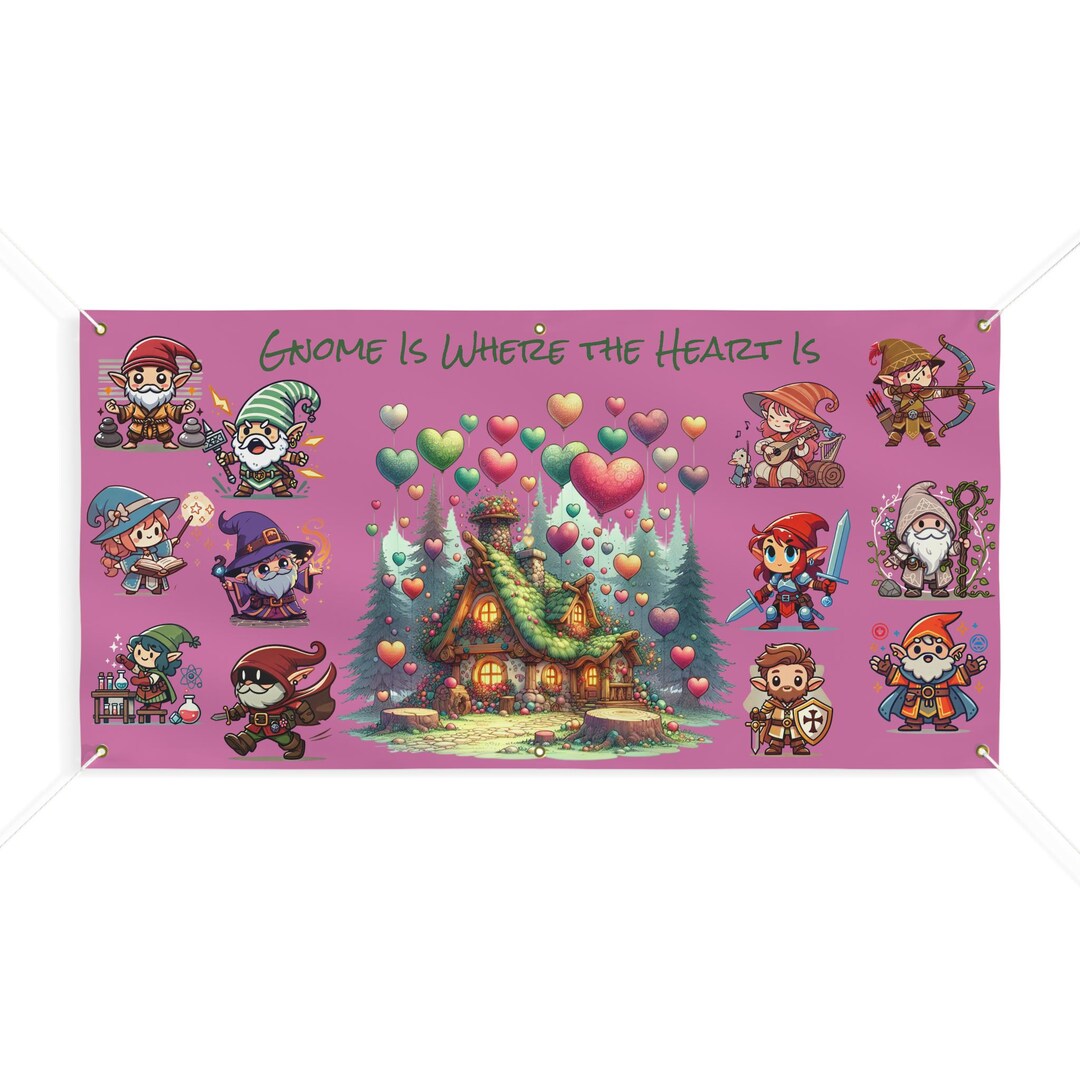 Gnome Banner for Your Gnome Home. DND TTRPG, Gnomes of Every Class Type ...