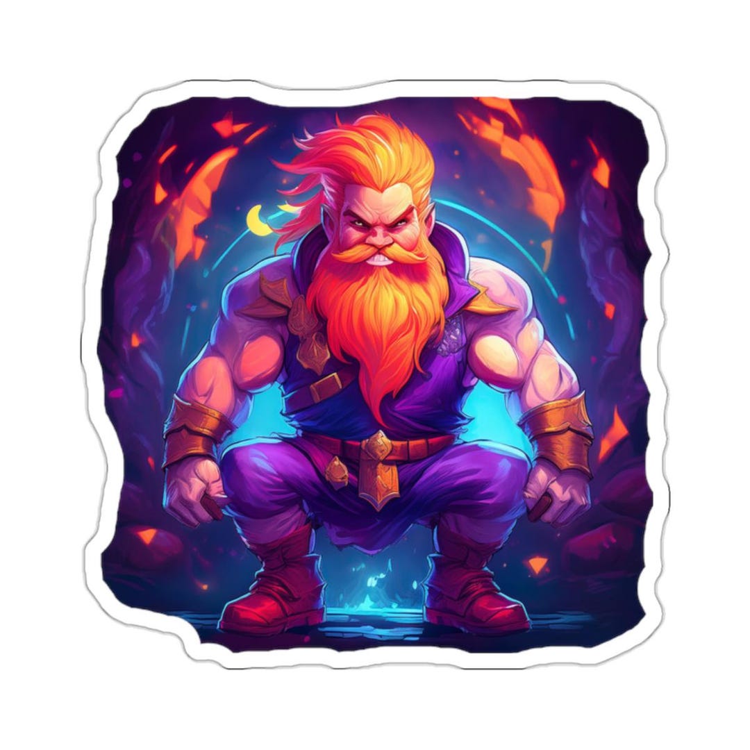 Playable TTRPG, Dwarf Fighter, Dnd Characters, Kiss-cut Stickers ...