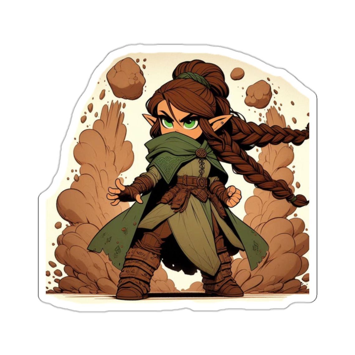 Playable TTRPG, Dwarf Druid, Dnd Characters, Kiss-cut Stickers, Species ...