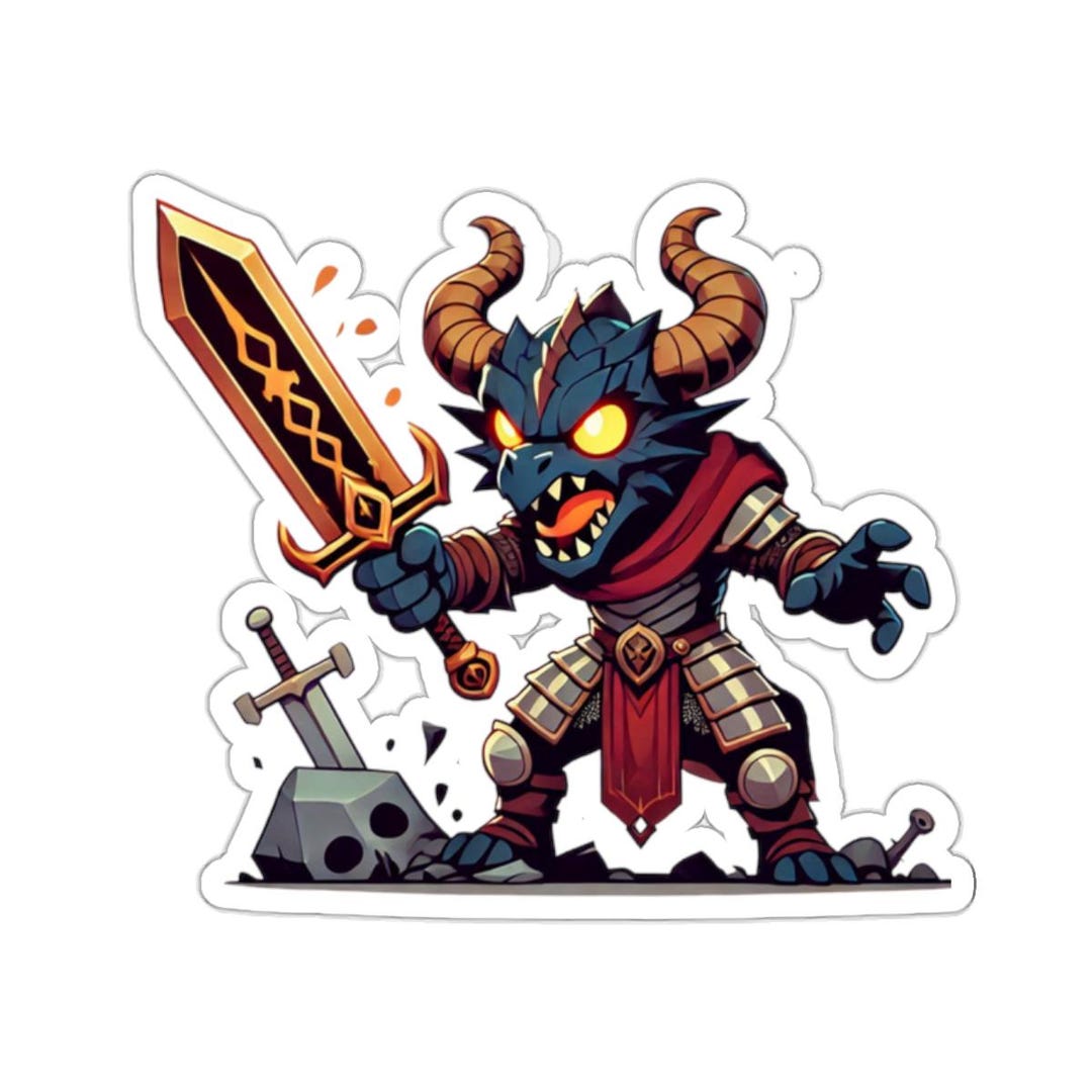 Dragonborn Paladin Character Decals, Dnd TTRPG Decals for Laptops and ...