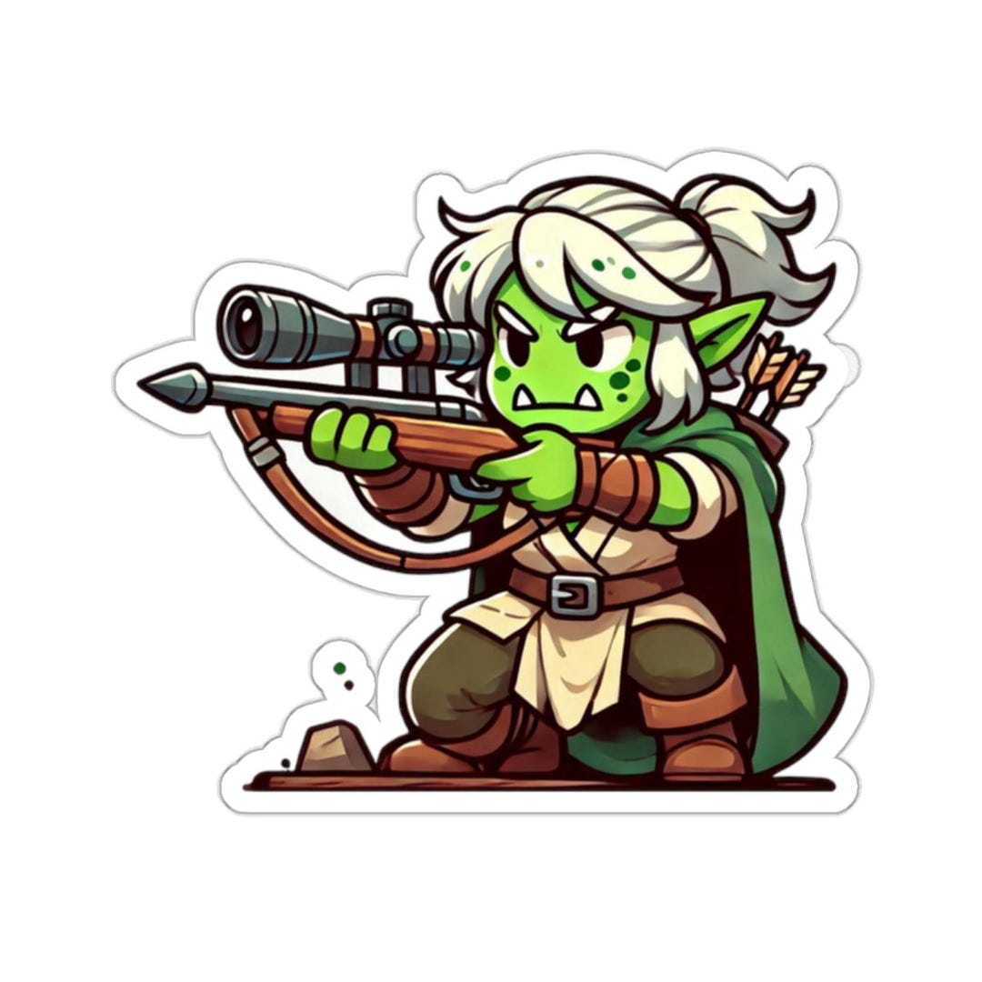 Orc Ranger, Cute TTRPG Decals, Decals for TTRPG and Dnd Fans, Laptop ...