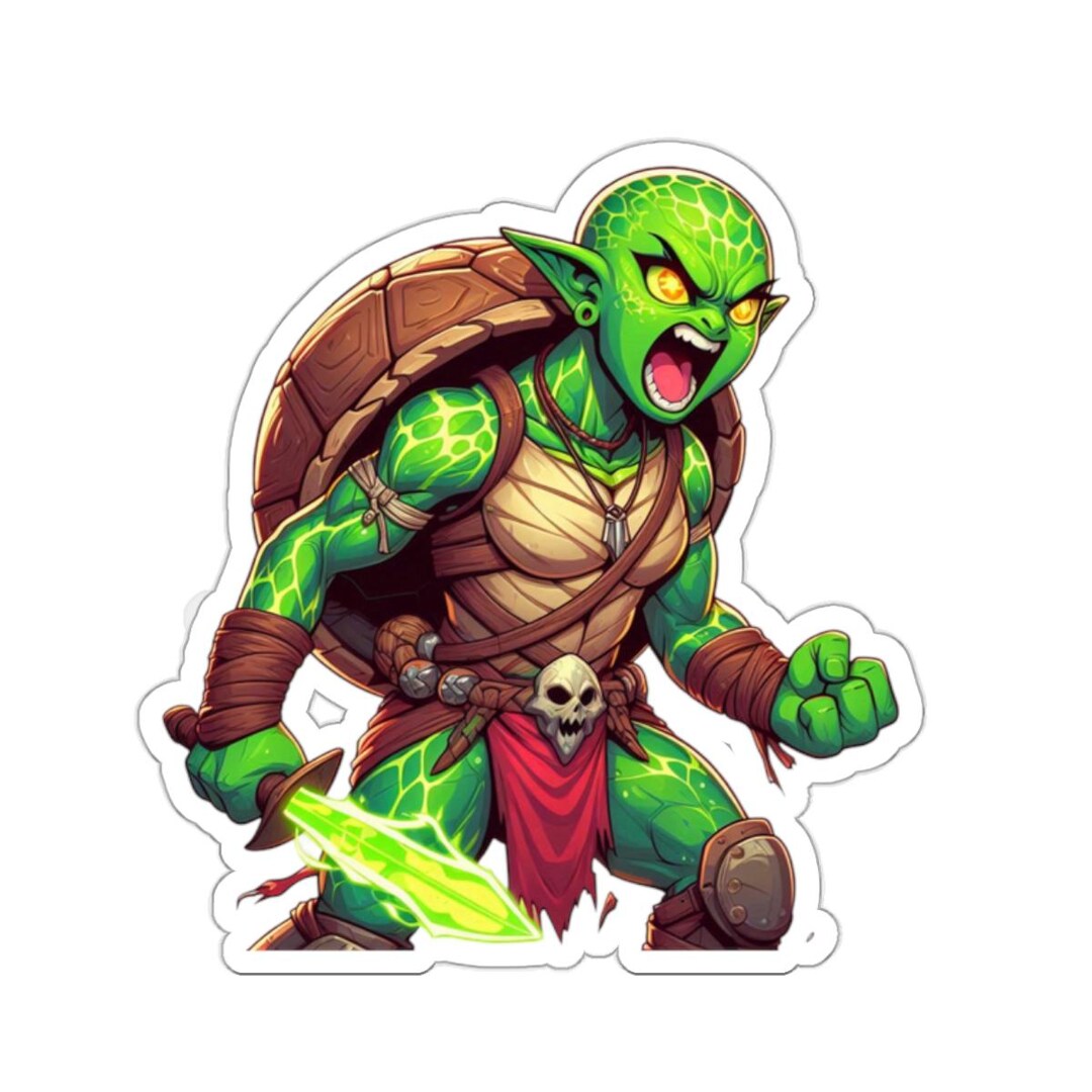 Turtle Barbarian Stickers, TTRPG, Dnd Decal, Gaming Fantasy Gift, F - Etsy