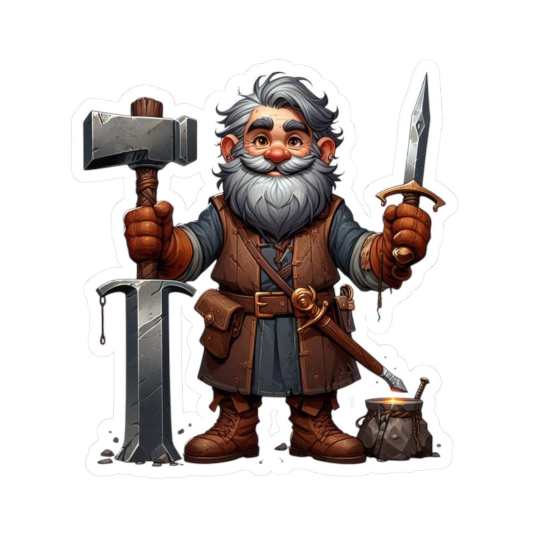 Blacksmith Non-playable Character Decal Stickers for Dnd, TTRPG Players ...
