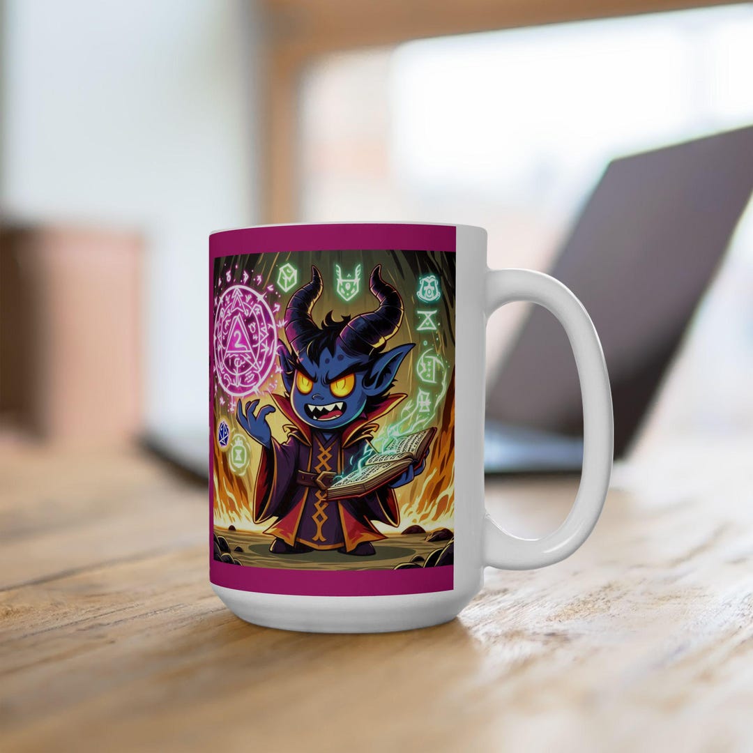 Tiefling Wizard Ceramic Mug Dnd TTRPG Fantasy Character Coffee Cup for ...