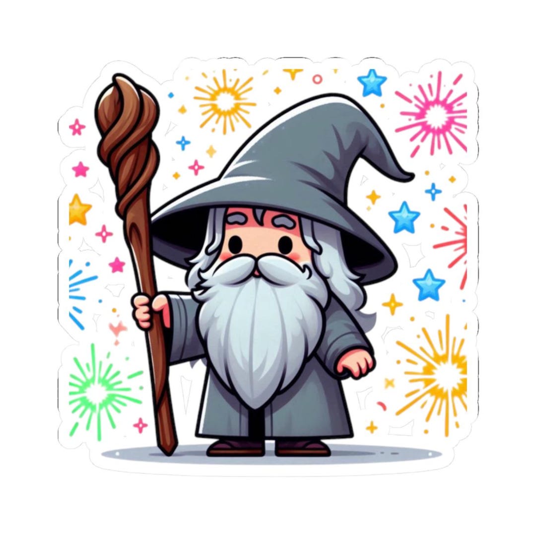 LOTR Inspired Decals, Gandalf. Laptop Decals, Cute Characters for Fans ...