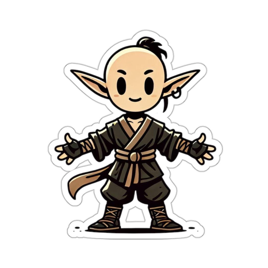 Elf Monk Cute Playable Characters TTRPG RPG High Fantasy Dnd Cute Style ...