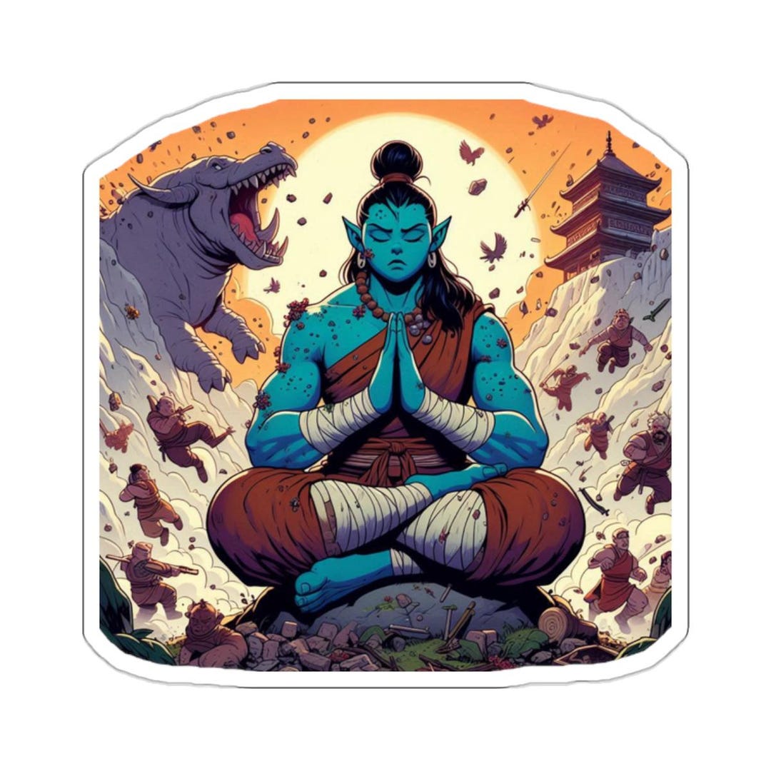 Playable TTRPG, Goliath Monk, Dnd Characters, Kiss-cut Stickers ...