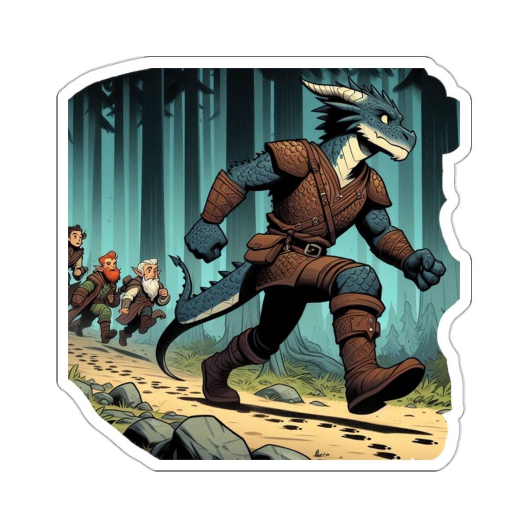 Fantasy Dnd/ttrpg Dragonborn Ranger Character Stickers Gifts for Gamers ...