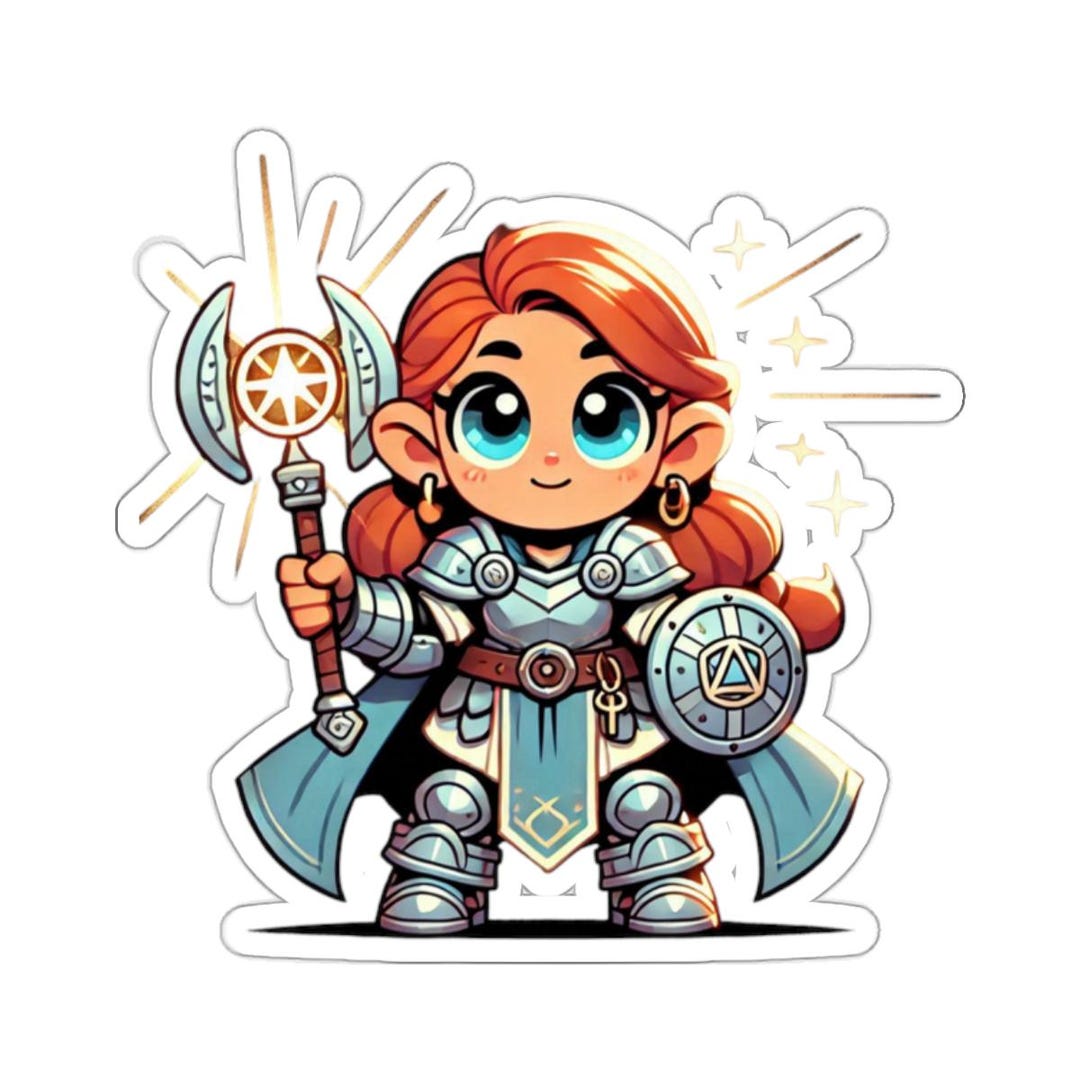 Dwarf Paladin Decal Stickers, Playable Dnd Characters, Fantasy RPG ...
