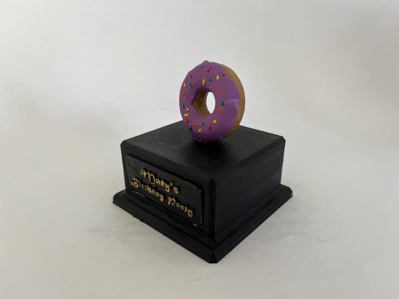 Personalized Donut Trophy, Birthday Party Contest Award Winner, Gag ...