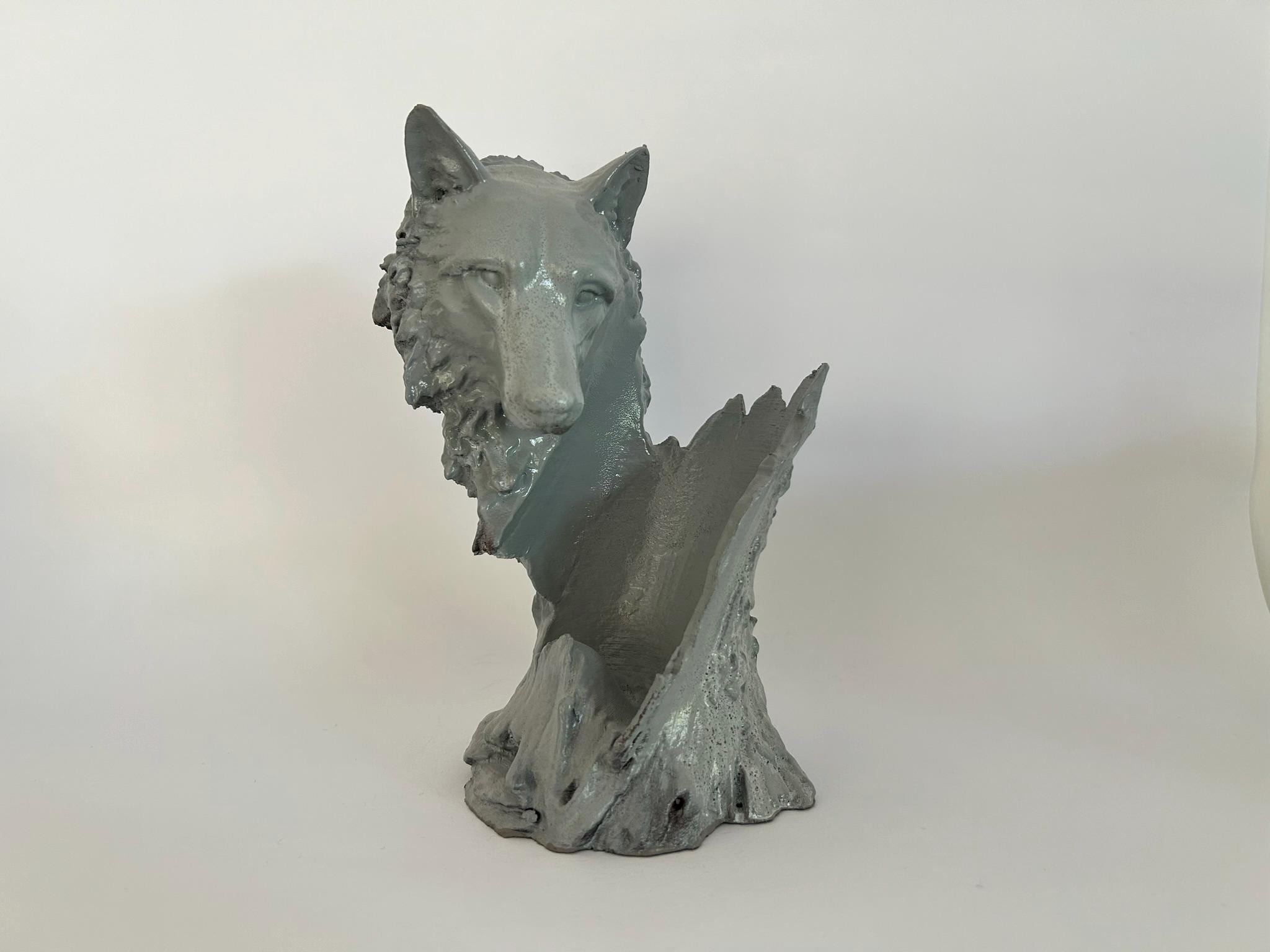 Fox Pen Holder Figure, Book Shelf Decor, Tabletop Accessory, Animal ...