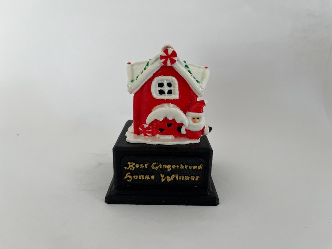 Personalized Gingerbread House Trophy, Christmas Decor Contest Award ...
